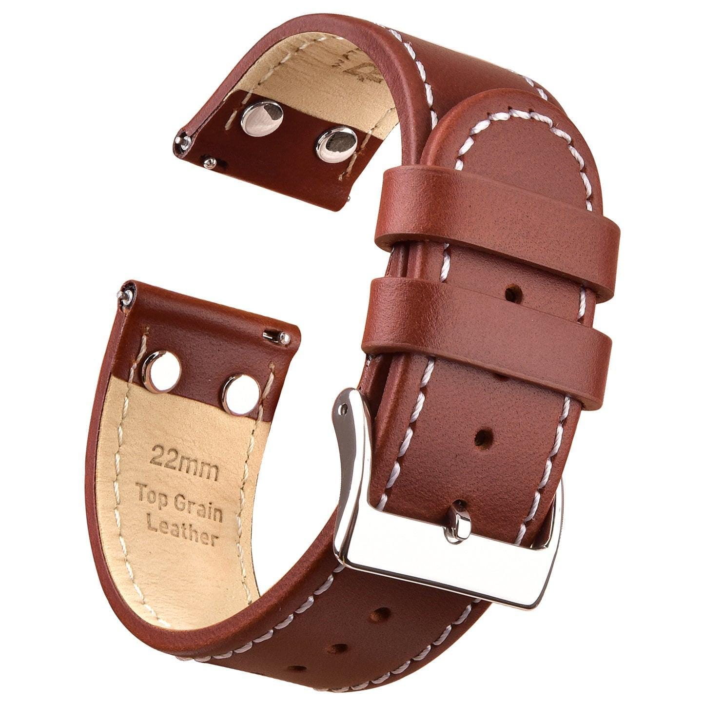 Ritche Pilot Leather Watch Bands, Pilot Leather Watch Straps