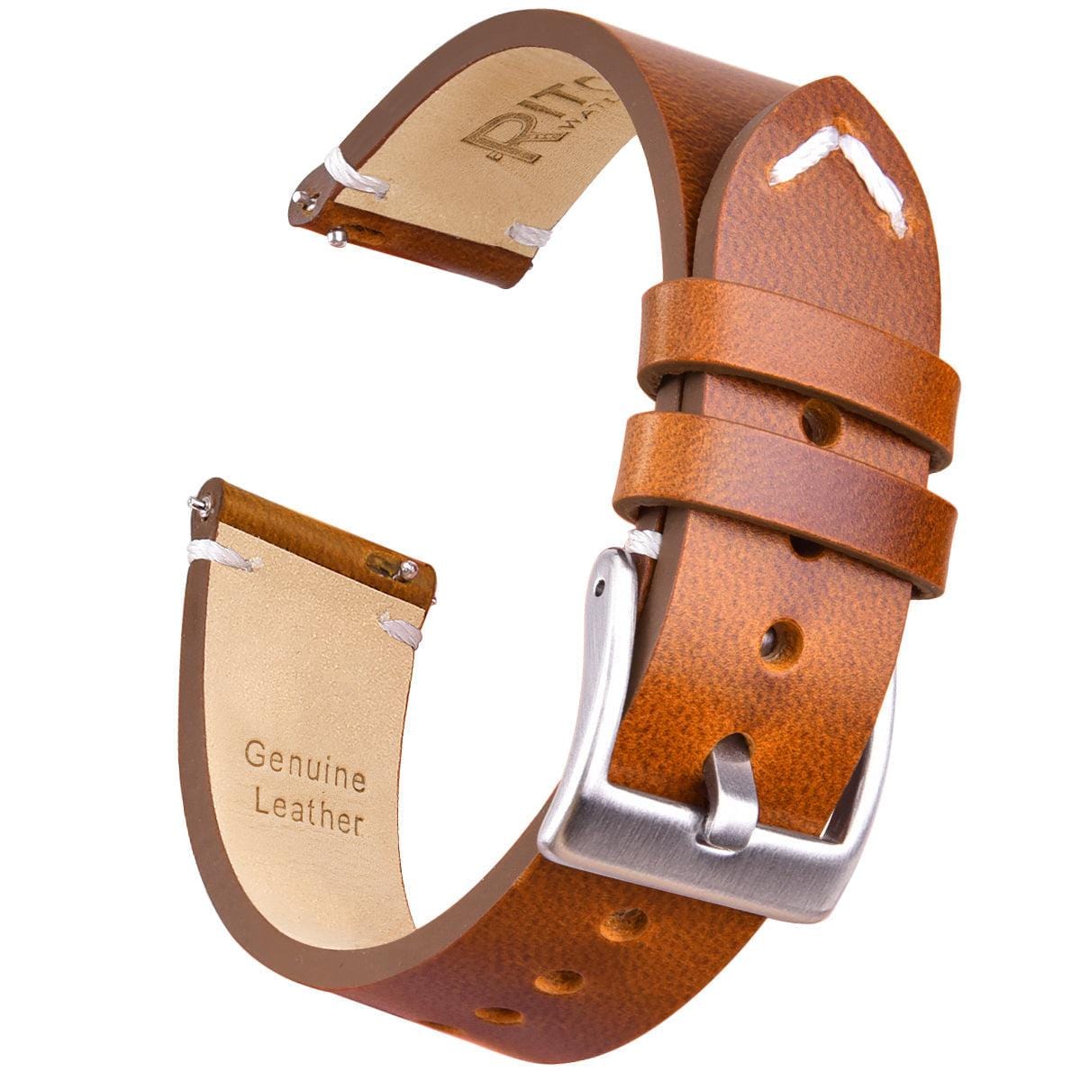Ritche Vintage Leather Watch Bands, Vintage Leather Watch Straps